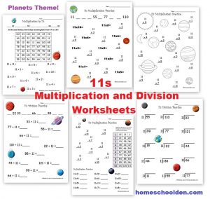 11s Multiplication and Division Worksheets and Activities - Homeschool Den