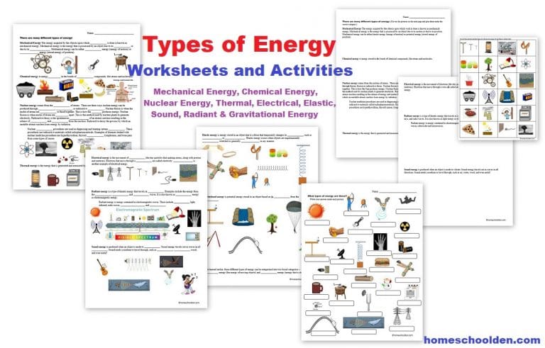 Types of Energy Worksheets and Activities - Homeschool Den