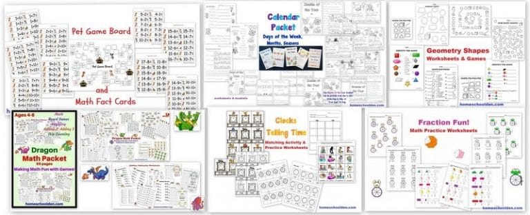 Free Holiday-Themed Addition and Subtraction Worksheets - Homeschool Den