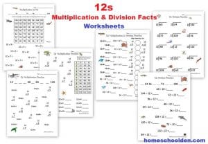 Multiplication - Division Worksheet BUNDLE - Homeschool Den