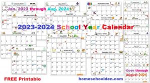 Calendar 2023-2024 - Homeschool Den