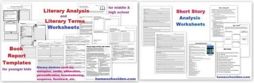 Short Story Analysis Worksheets - Homeschool Den
