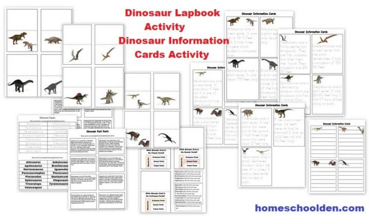 Dinosaur Packet for 3-7 Year Olds - Homeschool Den