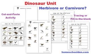 Dinosaur Packet for 3-7 Year Olds - Homeschool Den