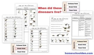 Dinosaur Packet for 3-7 Year Olds - Homeschool Den