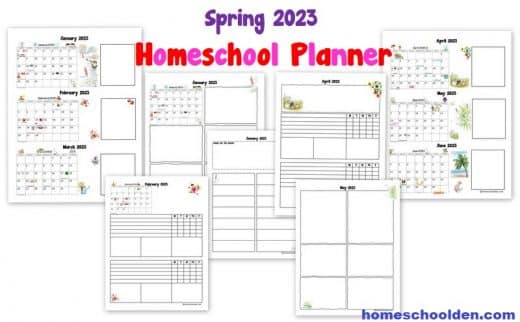 FREE Homeschool Planner for Spring 2023 - Homeschool Den