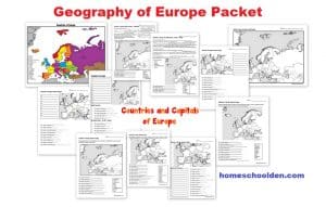 Countries and Capitals of Europe Worksheets - Homeschool Den