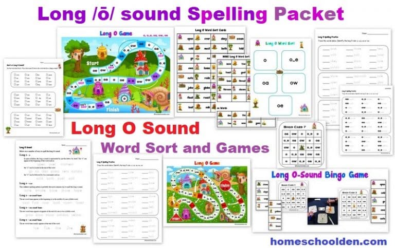 Long O Sound Word Sort and Games - Homeschool Den