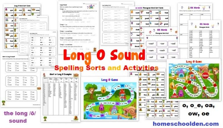 Long O Sound Word Sort and Games - Homeschool Den