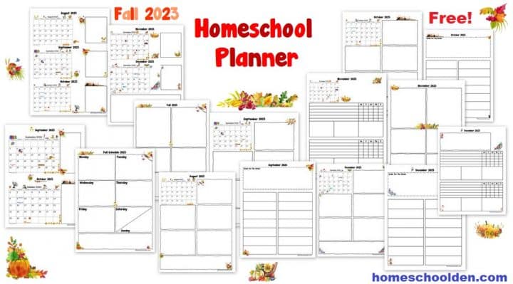 FREE Homeschool Planner for Fall 2023 - Homeschool Den
