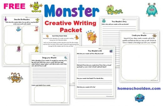 Monster Creative Writing Packet (FREE!) - Homeschool Den