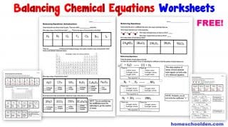 Balancing Chemical Equations - Free Worksheets - Homeschool Den