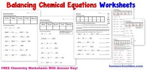 Balancing Chemical Equations - Free Worksheets - Homeschool Den
