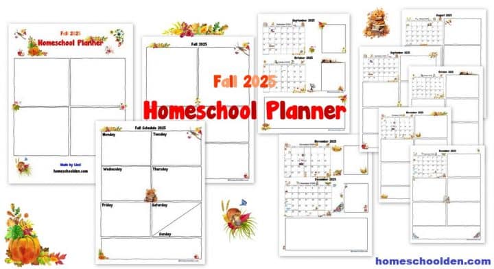 Free Fall 2025 Homeschool Planner Printable - Homeschool Den